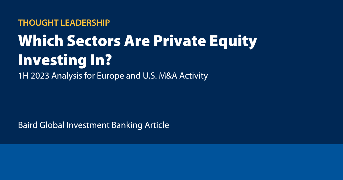Which sectors are private equity investing in at the trough of this M&A ...